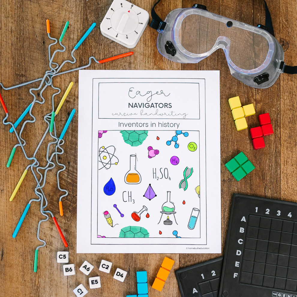 Navigators Cursive Practice Bundle: Scientists and Inventors (Ages 9-1 ...