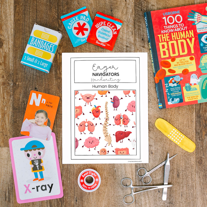 Navigators Cursive Practice Bundle: Human Body and Anatomy (Ages 9-11 ...